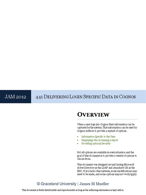 cognos session parameters pdf parameter computer programming namespace