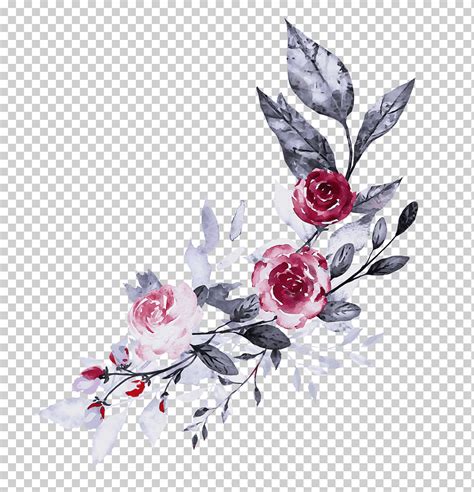 Diseño floral Acuarela Pintura Tinta húmeda Pétalo Rosa Flor png