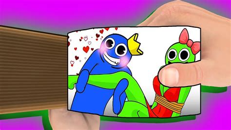 Blue X Green Rainbow Friends Flipbook YouTube