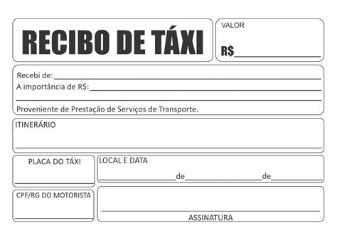 Recibo De Taxi Para Imprimir Actualizado Noviembre 2022 Images Porn