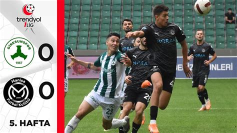 Bitexen Giresunspor 0 0 Manisa FK Highlights Özet Trendyol 1 Lig