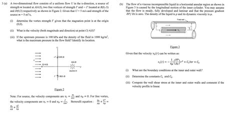 solved 3 a a two dimensional flow consists of a uniform