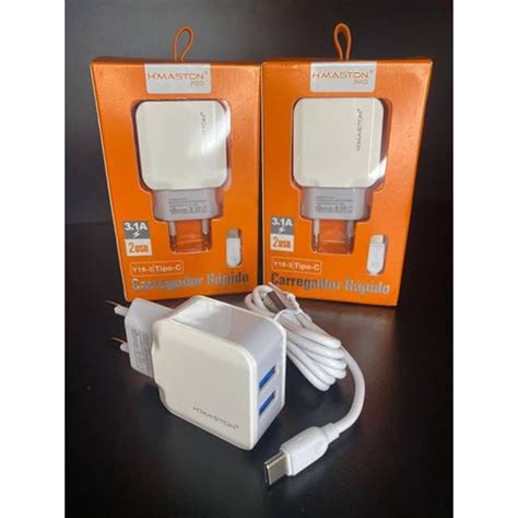 Carregador H maston Turbo 3 1 Pro TIPO C Cabo Original Ótima Qualidade