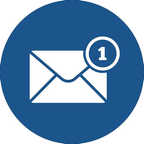 Email Message Icon Design In Blue Circle Png