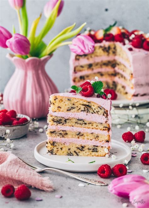 Himbeer Creme Torte Mit Schoko Yogurette Kuchen Vegan Bianca
