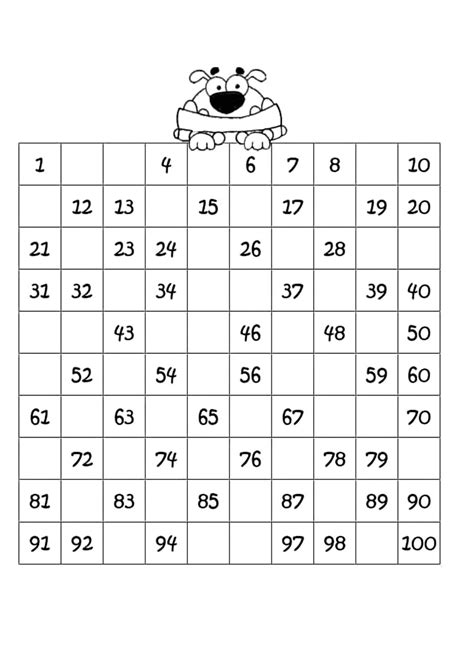 serie numérica del 1 al 100 Serie numerica Secuencias numericas para