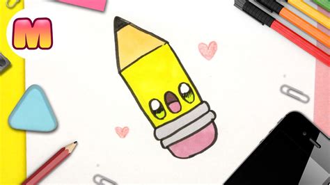 COMO DIBUJAR UN LAPIZ KAWAII Dibujos Kawaii Faciles Como Dibujar