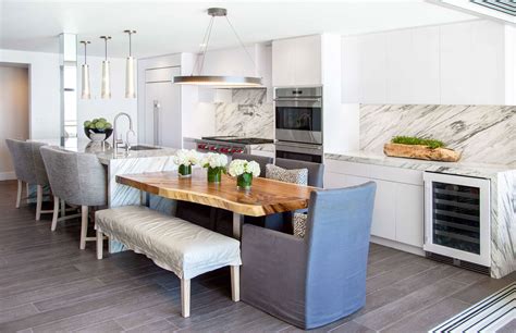 Kitchen Island With Built In Dining Table Image To U