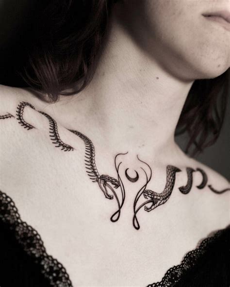 11 Snake Collarbone Tattoo Ideas That Will Blow Your Mind