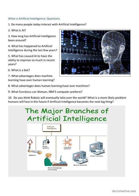 what is artificial intelligence english esl worksheets pdf and doc
