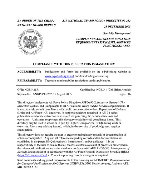 Fillable Online Ngbpdc Ngb Army BY ORDER OF THE CHIEF Fax Email Print