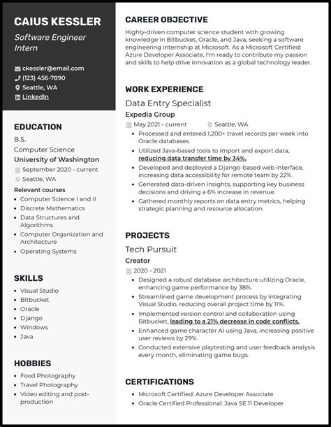 32 Software Engineer Resume Examples Designed For 2024 Software