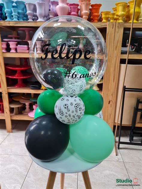Arranjo Bubble Personalizado Aniversário Menino Studio Universo Decorado