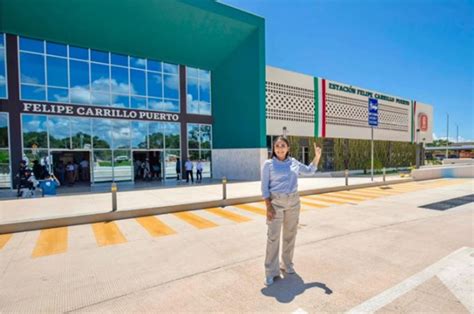 Tren Maya llega a la nueva estación en Felipe Carrillo Puerto
