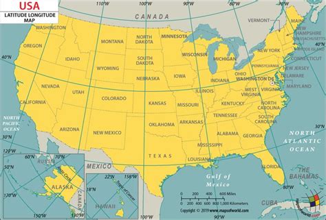 Map Of United States With Longitude And Latitude Lines Lynda Ronalda