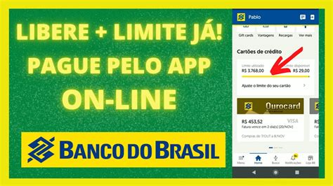 Como pagar fatura do cartão de crédito Banco do Brasil e liberar limite