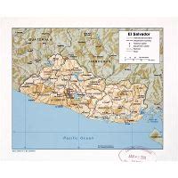 Large Relief Map Of El Salvador El Salvador North America