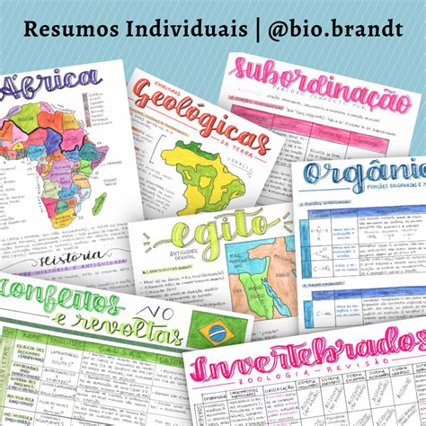 Resumos Para Vestibulares E Enem Biologia Bio Brandt Amanda