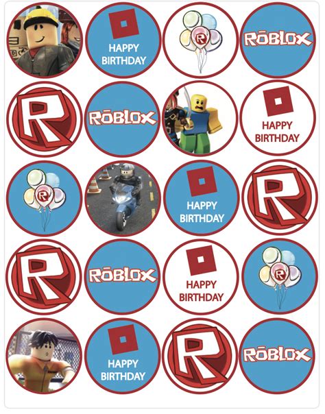 Topper Roblox Birthday Cake Topper Printable Cupcake Toppers Free The