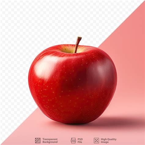 Premium PSD Fresh Red Apple Isolated On Transparent Background