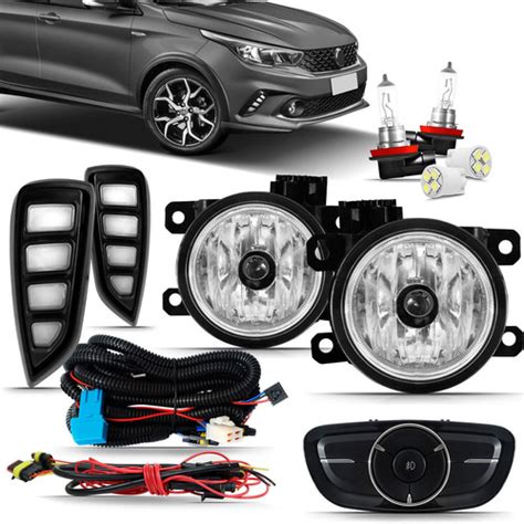Kit Farol De Milha Argo 2017 A 2020 Moldura Drl Parcelamento Sem