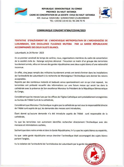 AfricaNews Médias Rdc on Twitter RDC Tentative denlèvement de l