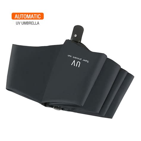 UV Umbrella Anti UV Sun Umbrella 8 Ribs Fully Automatic Three Fold Rain