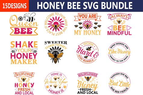 Honey Bee Svg Bundle Graphic By Craft Home Creative Fabrica