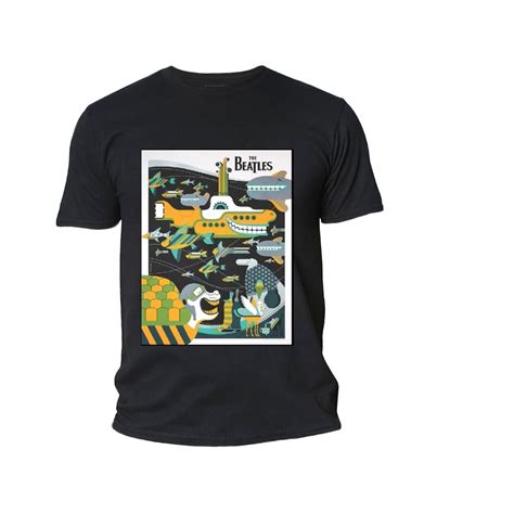 Camiseta Beatles Yellow Submarine Rock Roll Banda Shopee Brasil