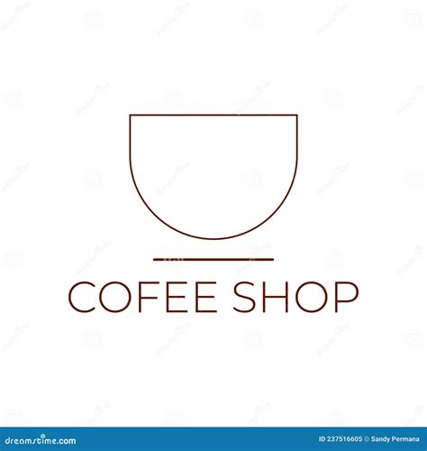 Cafe Logo Minimalist Coffee Shop Stock Vector Illustration Of Product