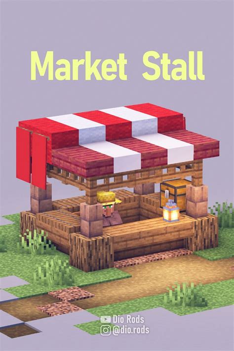 A White And Red Market Stall That I Made During My Minecraft Let S