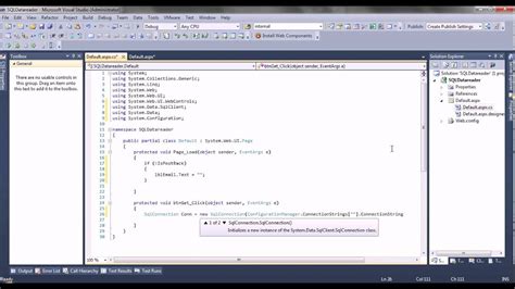 part 2 how to create an sqldatareader using c and stored procedure youtube