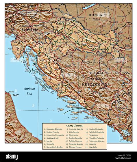Kroatien karte Fotos und Bildmaterial in hoher Auflösung Alamy