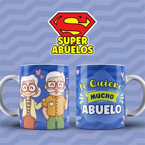 Plantillas Diseños Super Abuelos Sublimar Tazas Sublimacion Padre Madre