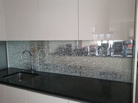 Crackled Glass Splashback UK Coloured Glass Splashbacks