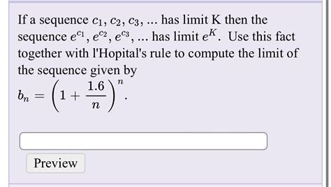 Solved If A Sequence C1 C2 C3 Dots Has Limit K Then Chegg