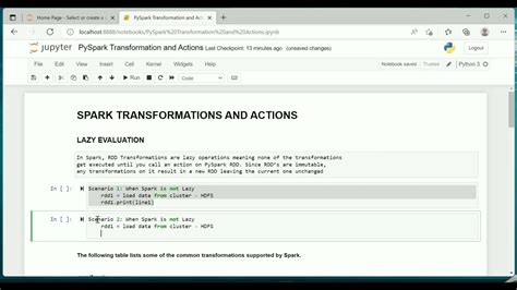 part 1 spark lazy evaluation introduction to transformations and actions youtube