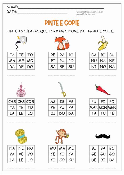 Atividades Para Imprimir Educa O Infantil Mestre Do Saber