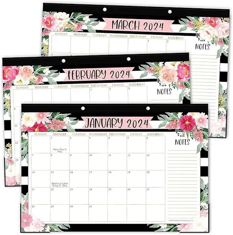 Amazon Floral Large Desk Calendar Desk Calender