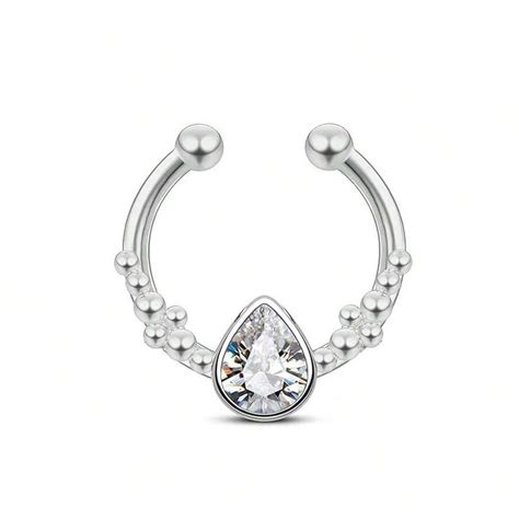Women Men Fake Piering Nose Ring Fashion Punk Non Piercing Nose Clip Stainless Steel Nasal