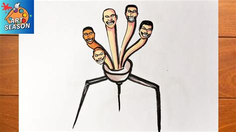 How To Draw Skibidi Toilet Hydra Spider Youtube