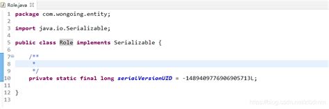在intellij idea和spring tool suite4中自动生成serialversionuid方法介绍 springboot 给相关实体类设置固定的