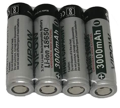Vipow 100 Original Company 3 7V 3000mAh 18650 Li Ion Battery At Rs 200