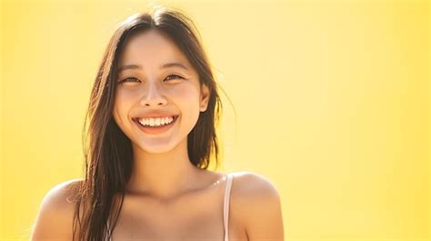 Premium Photo Beautiful Sexy Asian Woman In Bikini And Smiling