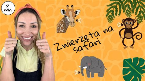 Odg Osy Zwierz T Na Safari Dla Dzieci Zabawy D Wi Kona Ladowcze