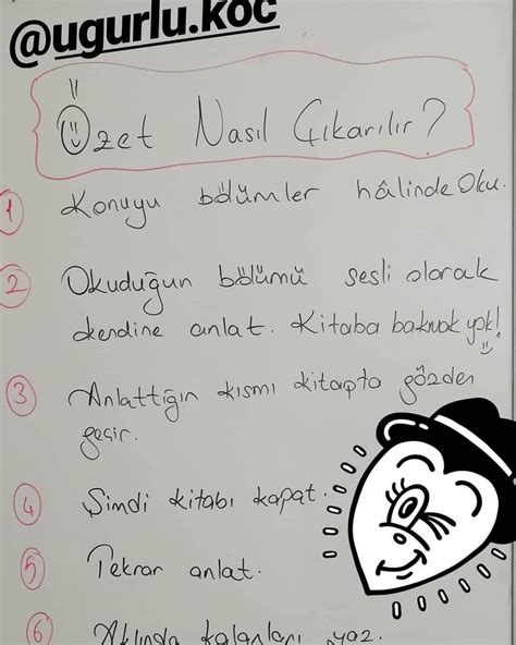 Çoğu öğrenci özet çıkardığını sanır Ancak özet çıkarma doğru