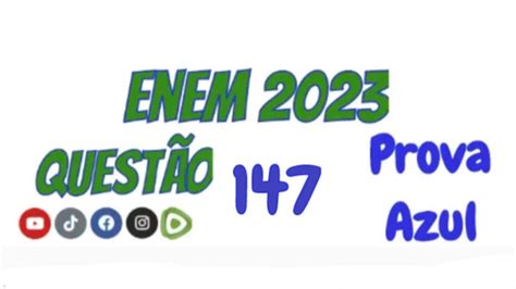 Enem Prova Azul Quest O Youtube
