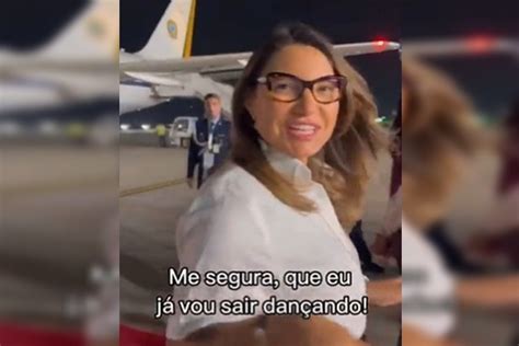 Janja fala sobre vídeo de dança ao chegar à Índia após mortes no RS