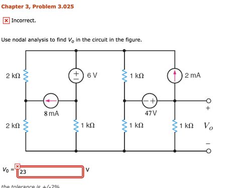 solved use nodal analysis to find vo in the circuit in the