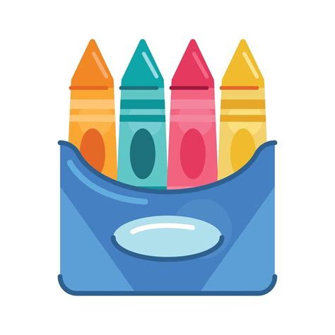 Crayones Colores Tiles Escolares Vector En Vecteezy